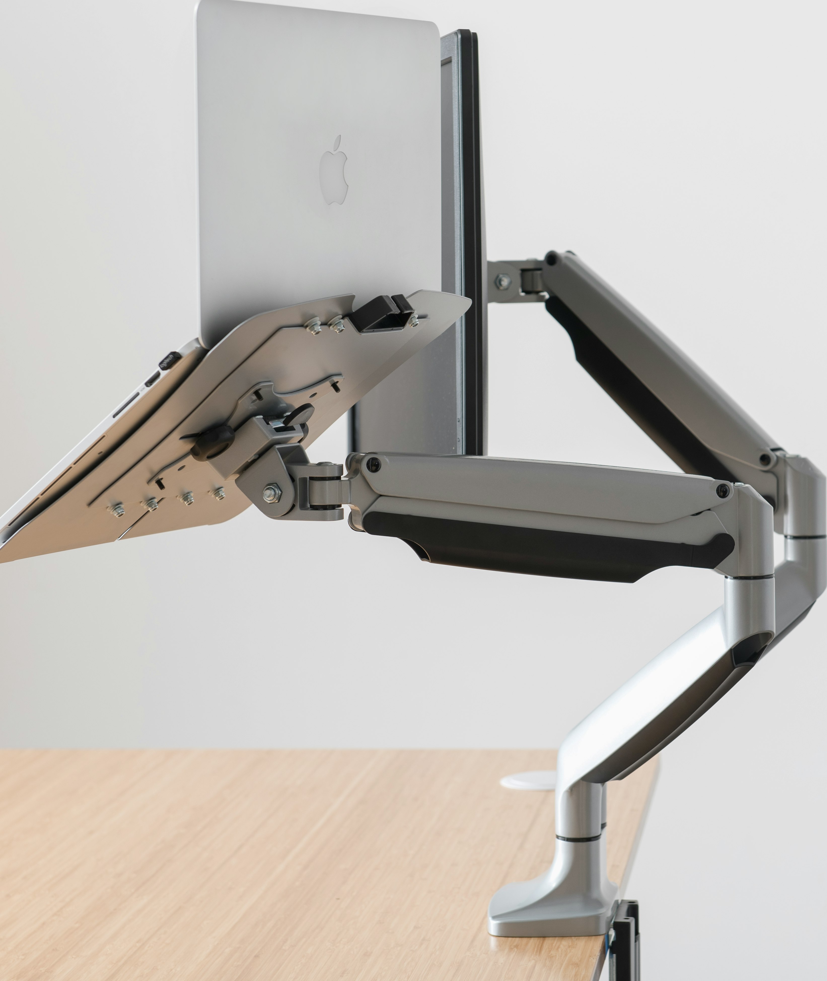 Jarvis Dual Monitor Arm, with Laptop Tray - Marni